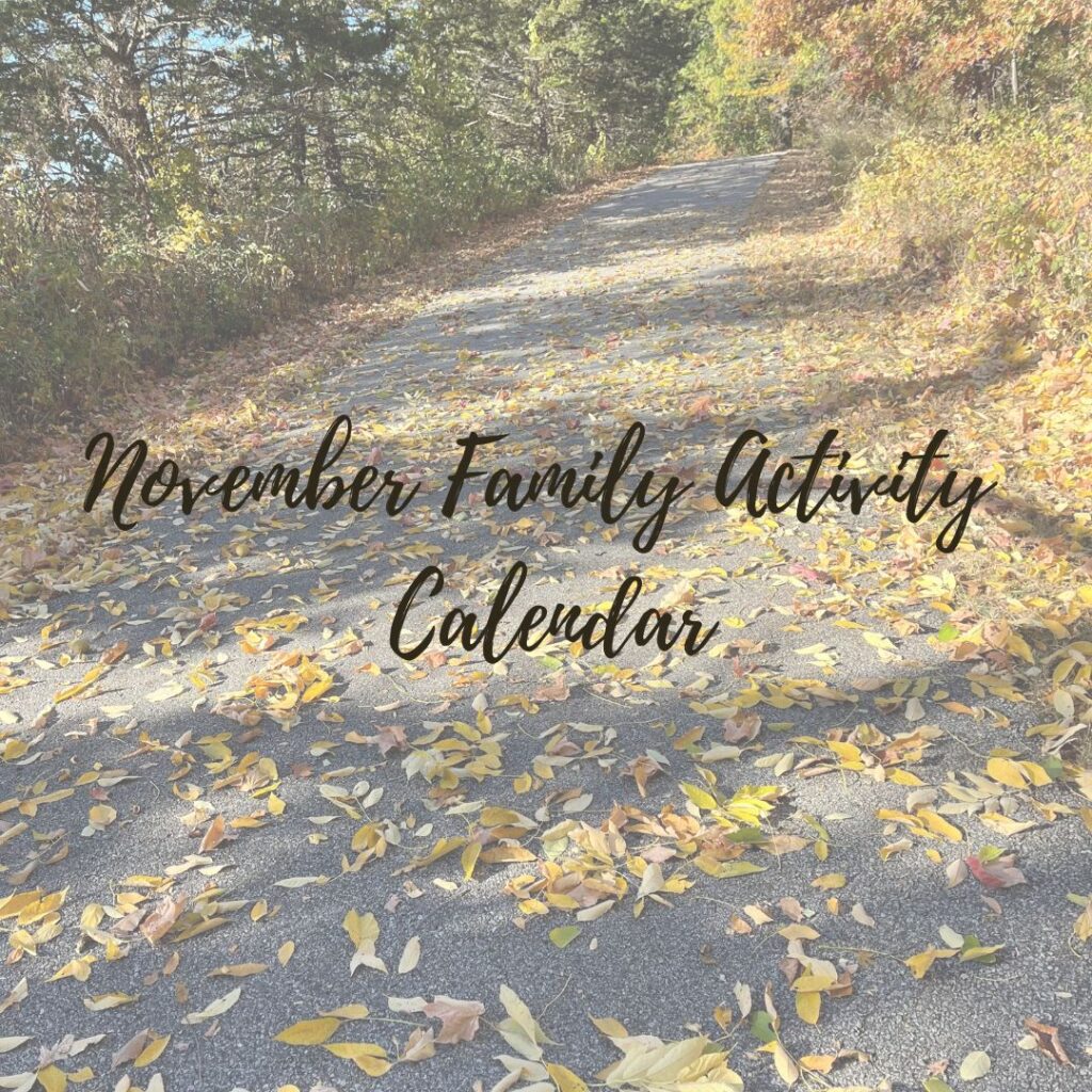 November Family Activity Calendar | Julia on the Edge
